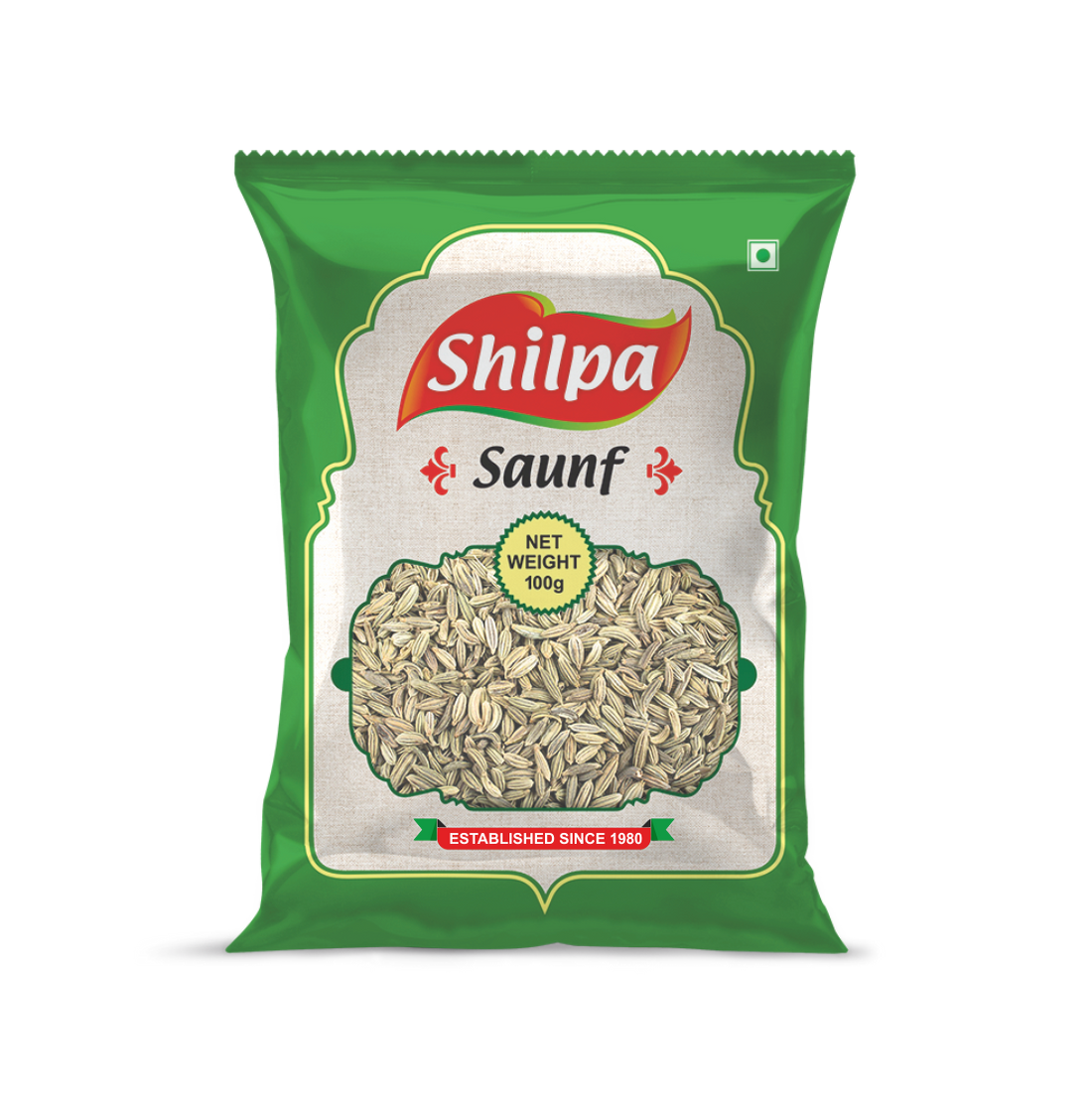 Shilpa Whole Saunf Moti (Fennel) Seeds 100gm Pouch – Shilpafoodsindia